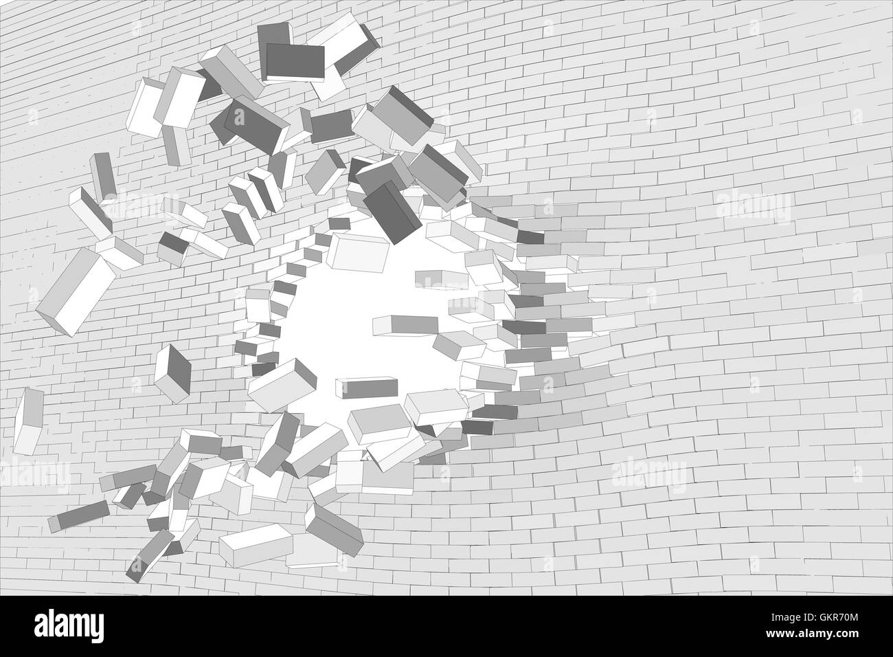 Hole in brick wall Stock Vector Image & Art - Alamy