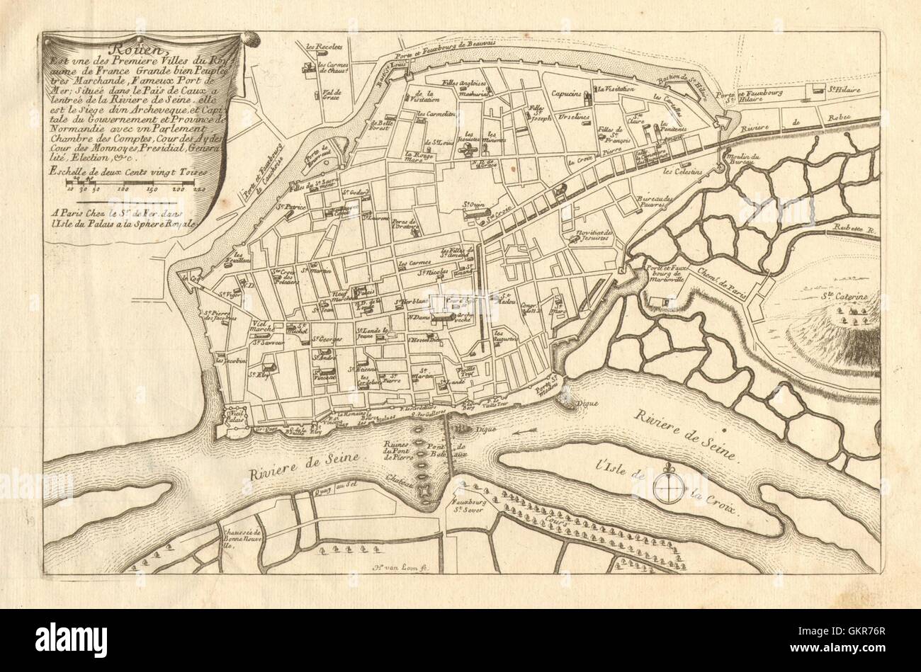 Map of rouen hi-res stock photography and images - Alamy