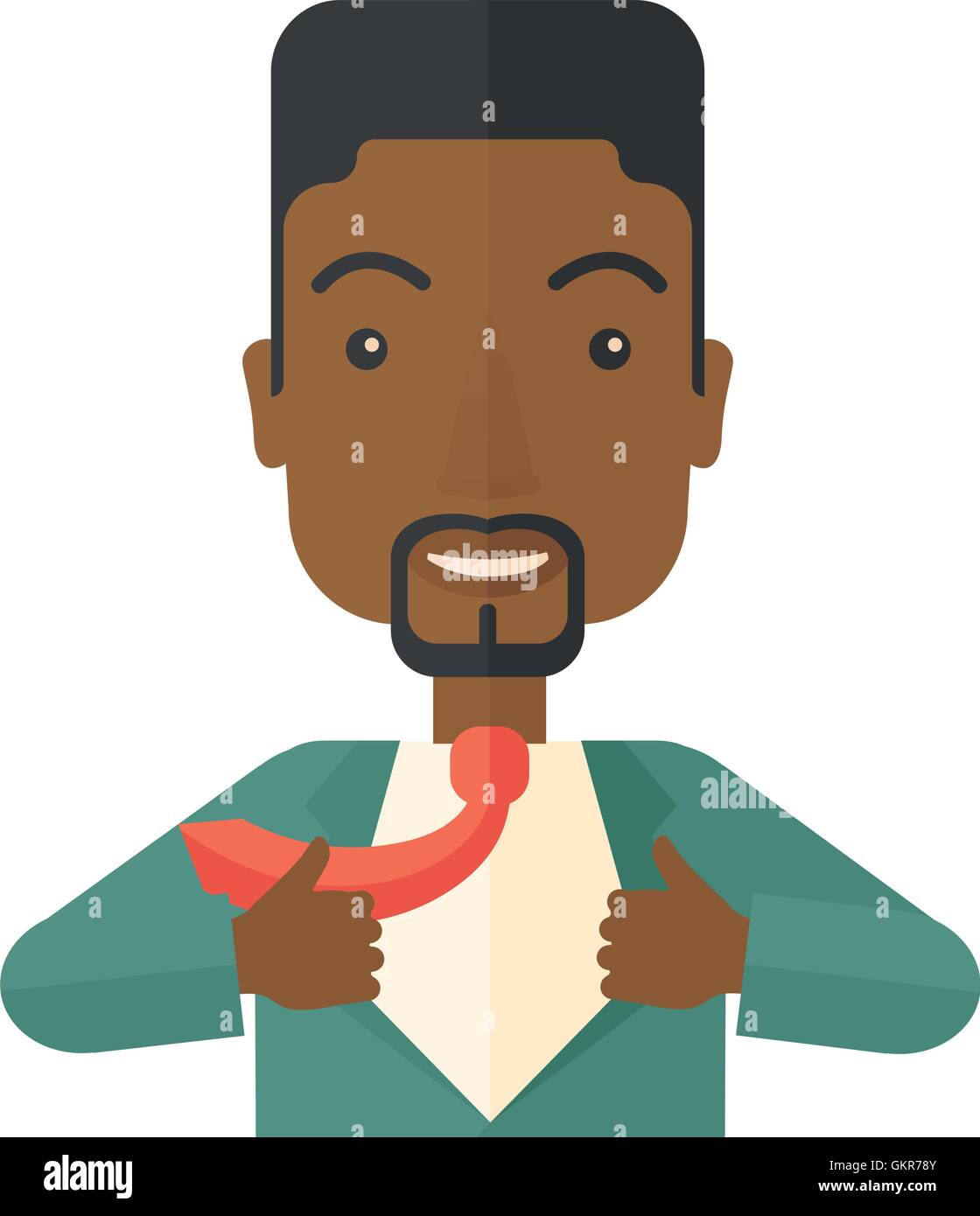 African male manager computer Stock Vector Images - Alamy