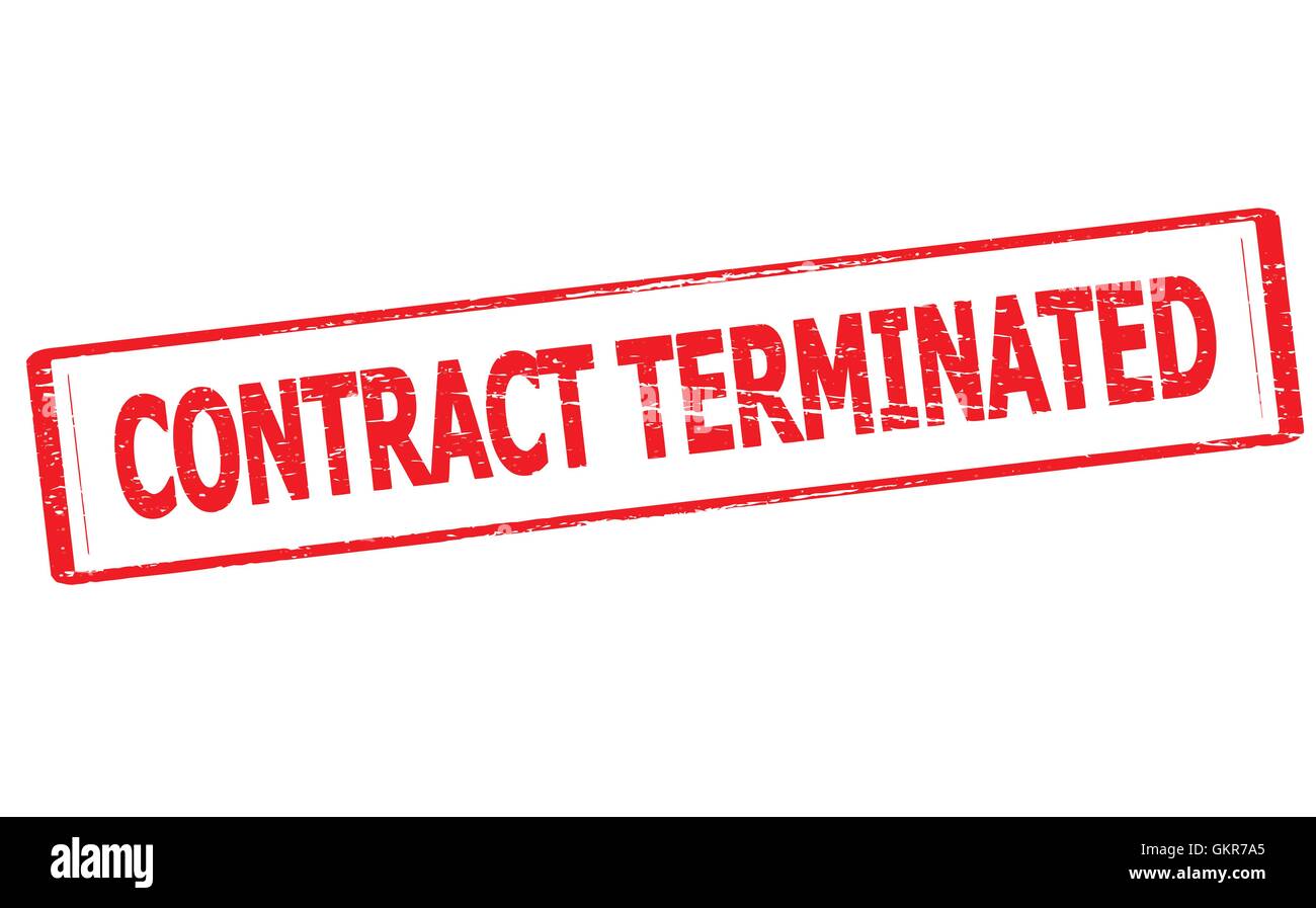 Rubber stamp text contract terminated hi-res stock photography and ...
