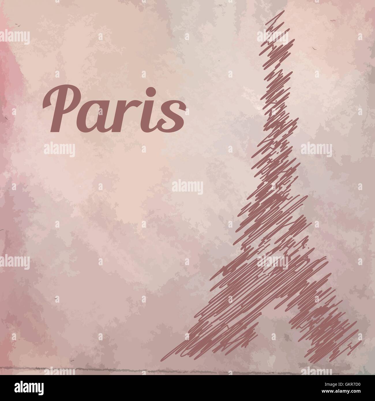 Tower Eiffel with Paris lettering. Vector illustration Stock Vector ...