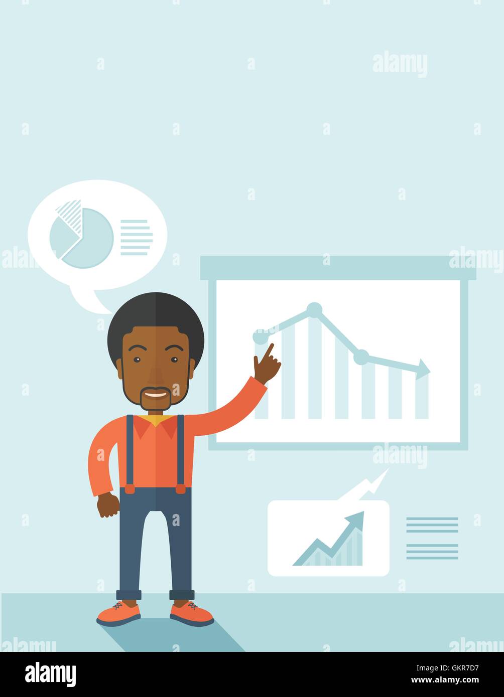 Finance officer showing a finance chart Stock Vector Image & Art - Alamy
