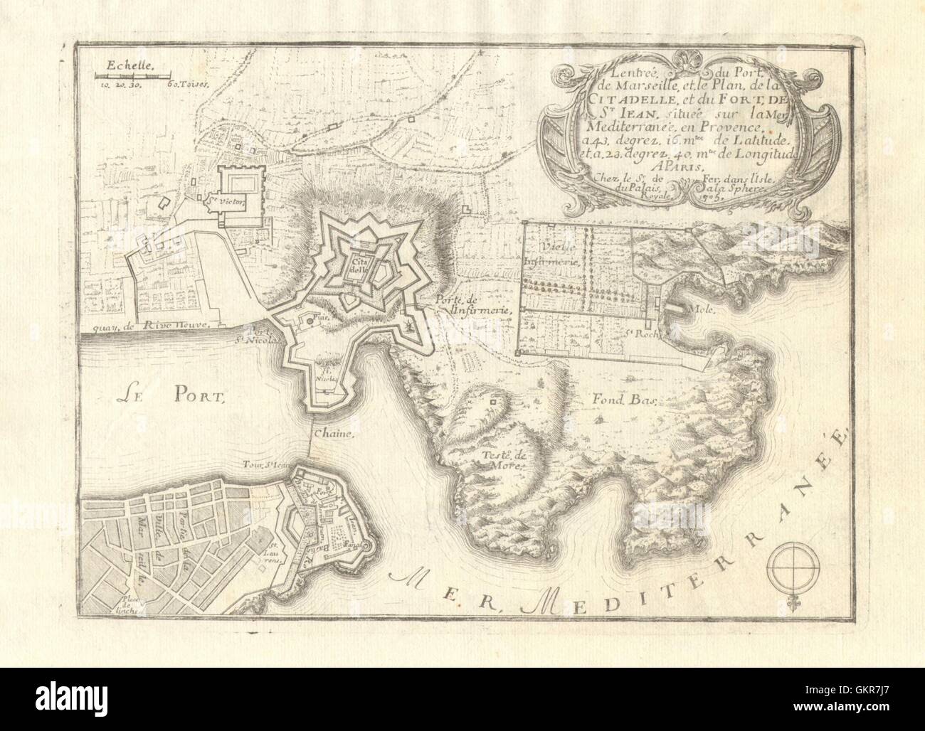 'L'entrée du Port de Marseille'. Citadelle & Fort Saint Jean. DE FER ...