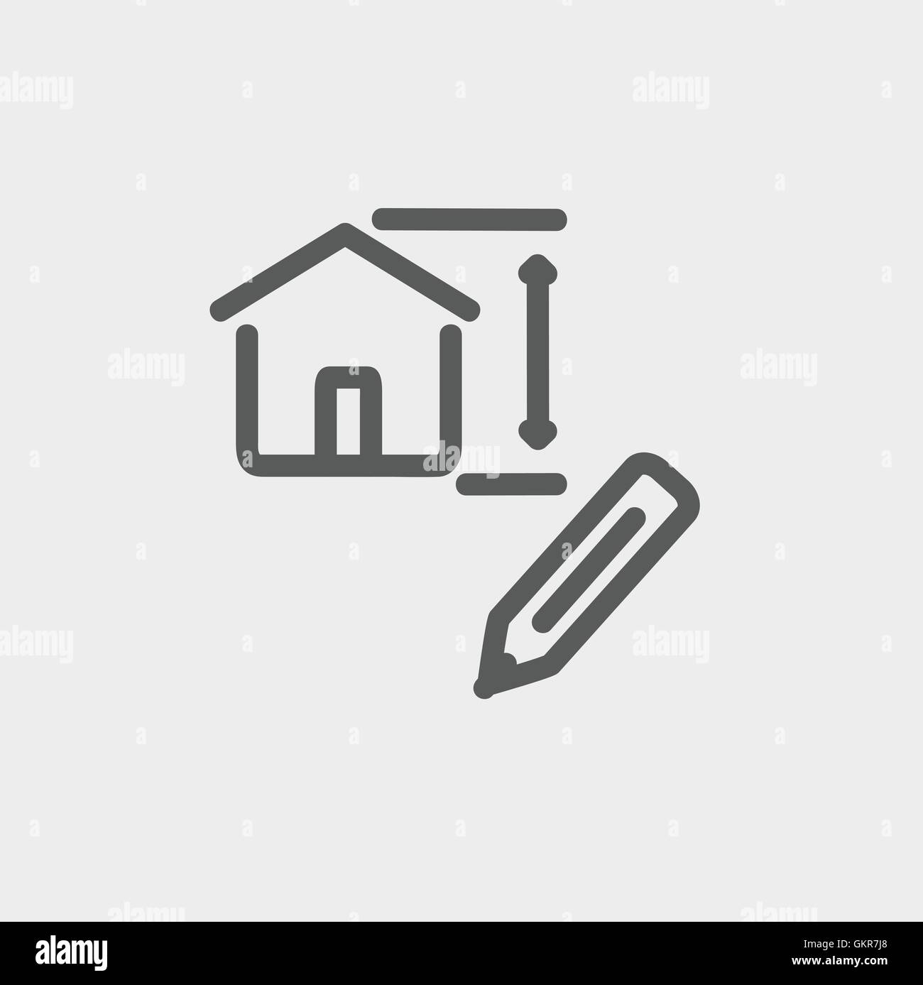 Sketch small house Stock Vector Images - Alamy