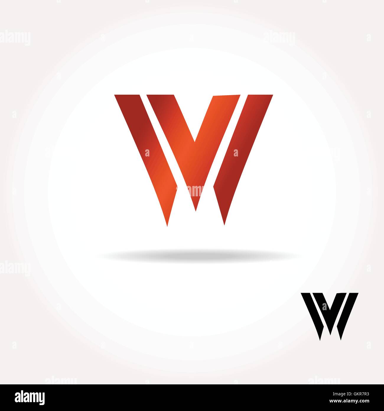 W letter bright colors logo - Vector Illustration, easy editable for ...