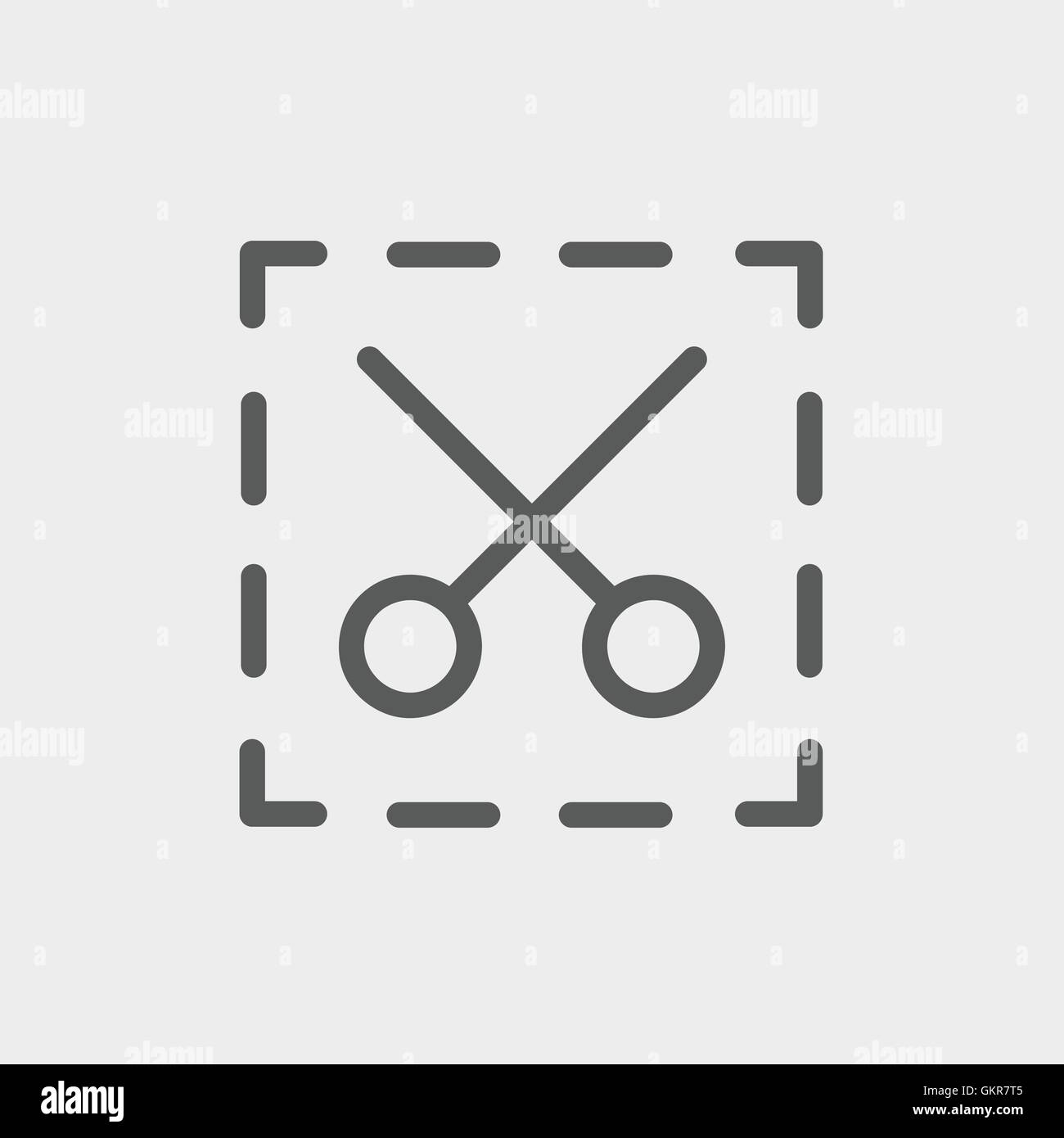 Scissors icon outline vector Black and White Stock Photos & Images - Alamy