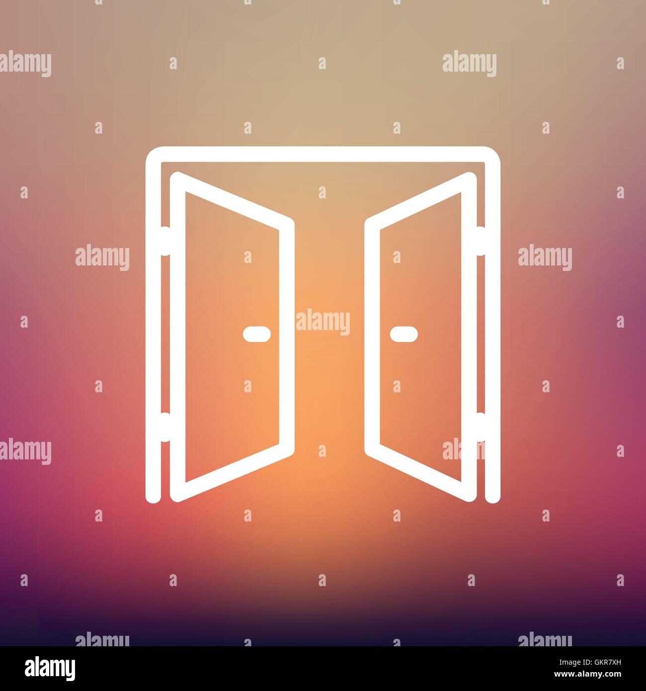 Door knob icon outline Stock Vector Images - Alamy