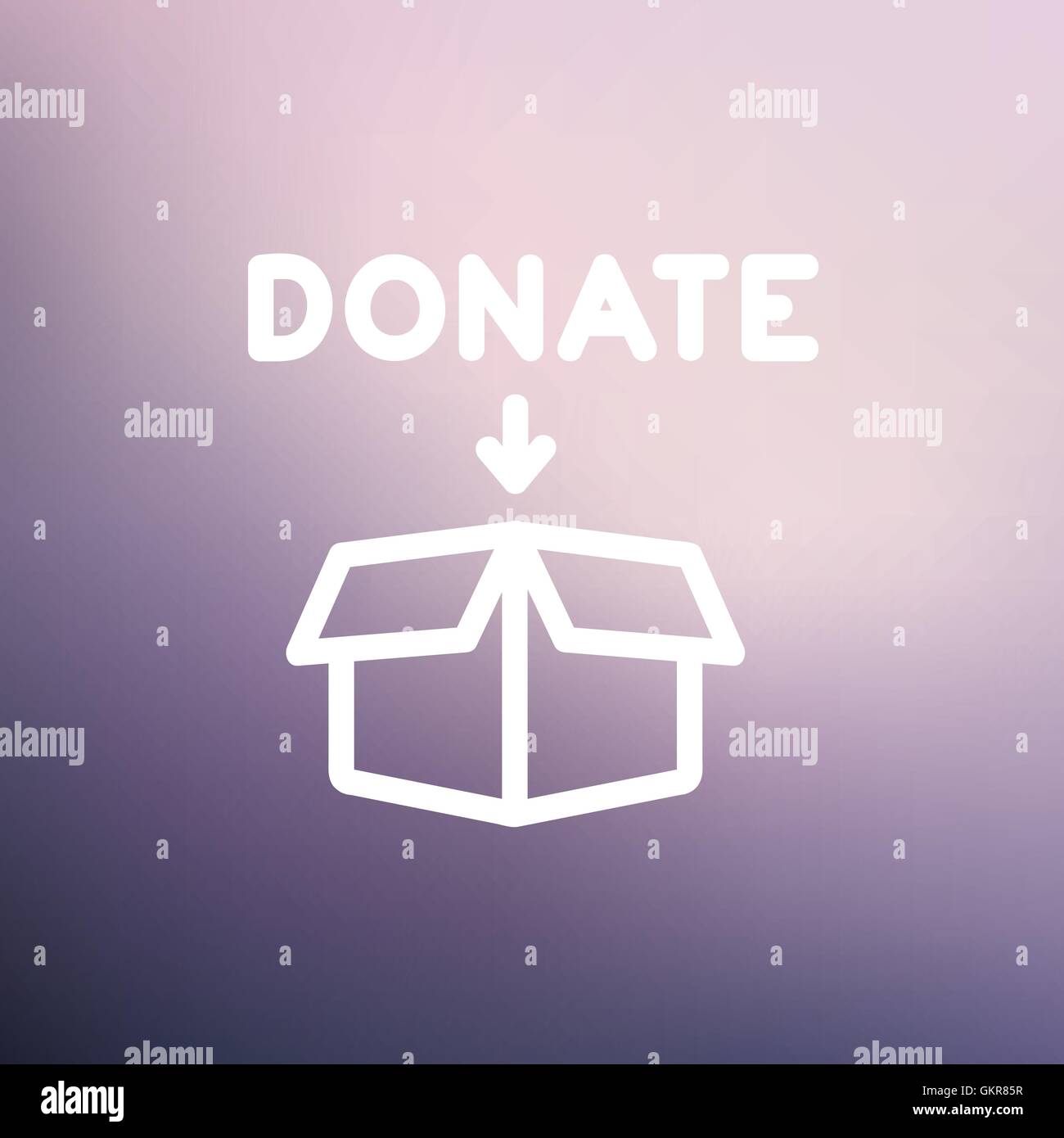 Donation box thin line icon Stock Vector Image & Art - Alamy