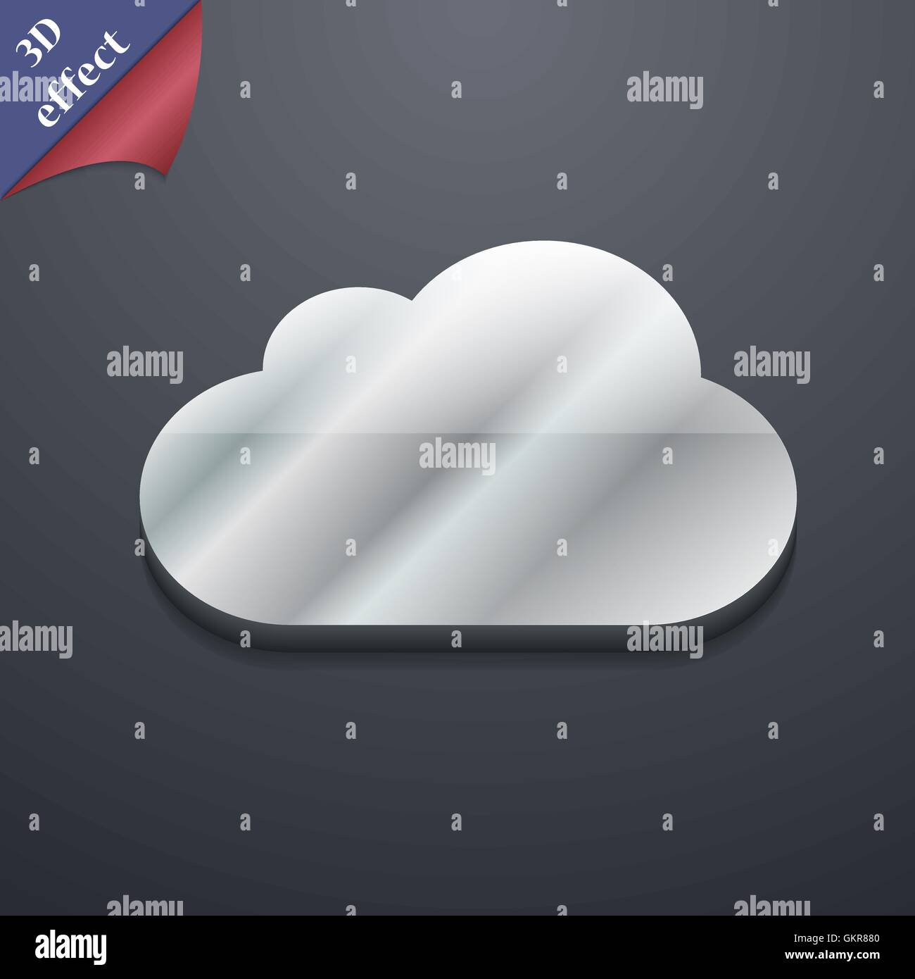 cloud icon symbol. 3D style. Trendy, modern design with space for your ...