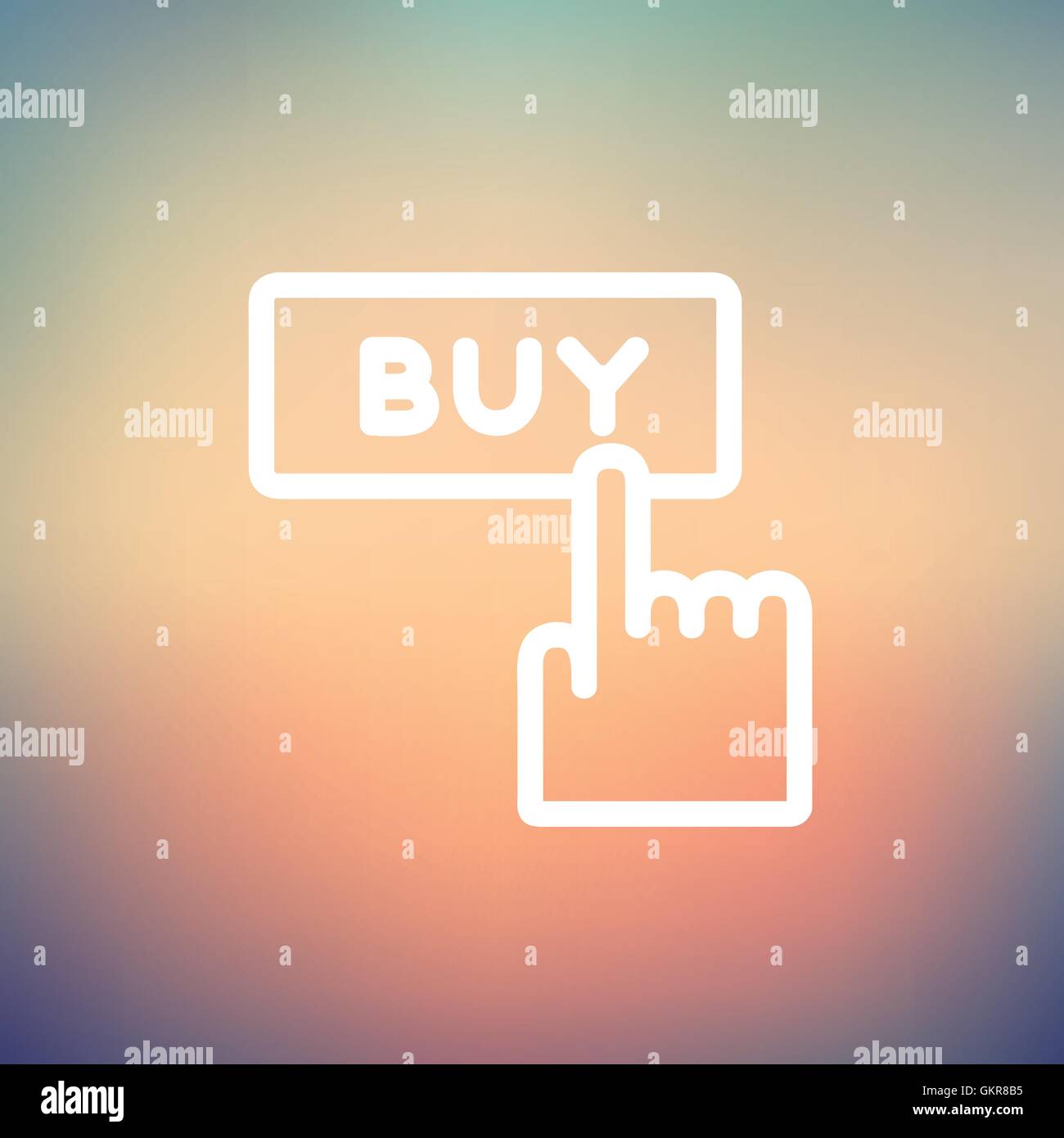 Finger pointing to buy sign thin line icon Stock Vector Image & Art - Alamy
