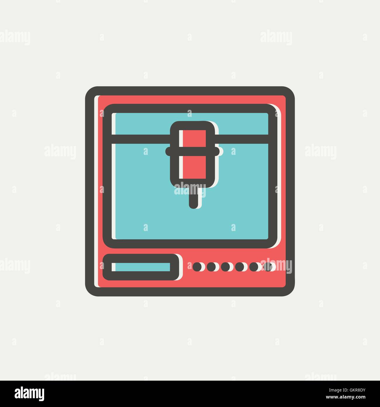 3d printer icon flat Stock Vector Images - Alamy
