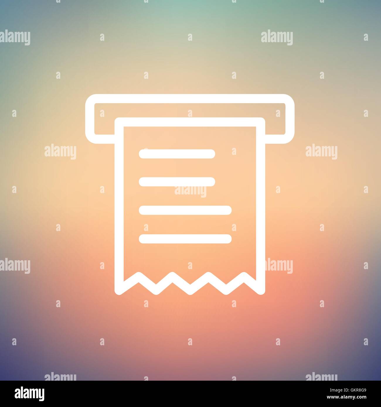 Cashier receipt icon bill Stock Vector Images - Alamy