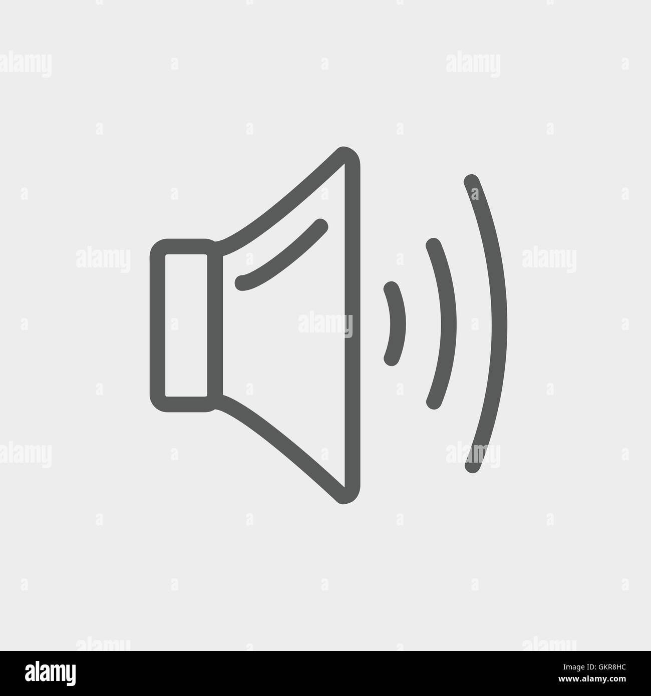 Speaker volume thin line icon Stock Vector Image & Art - Alamy