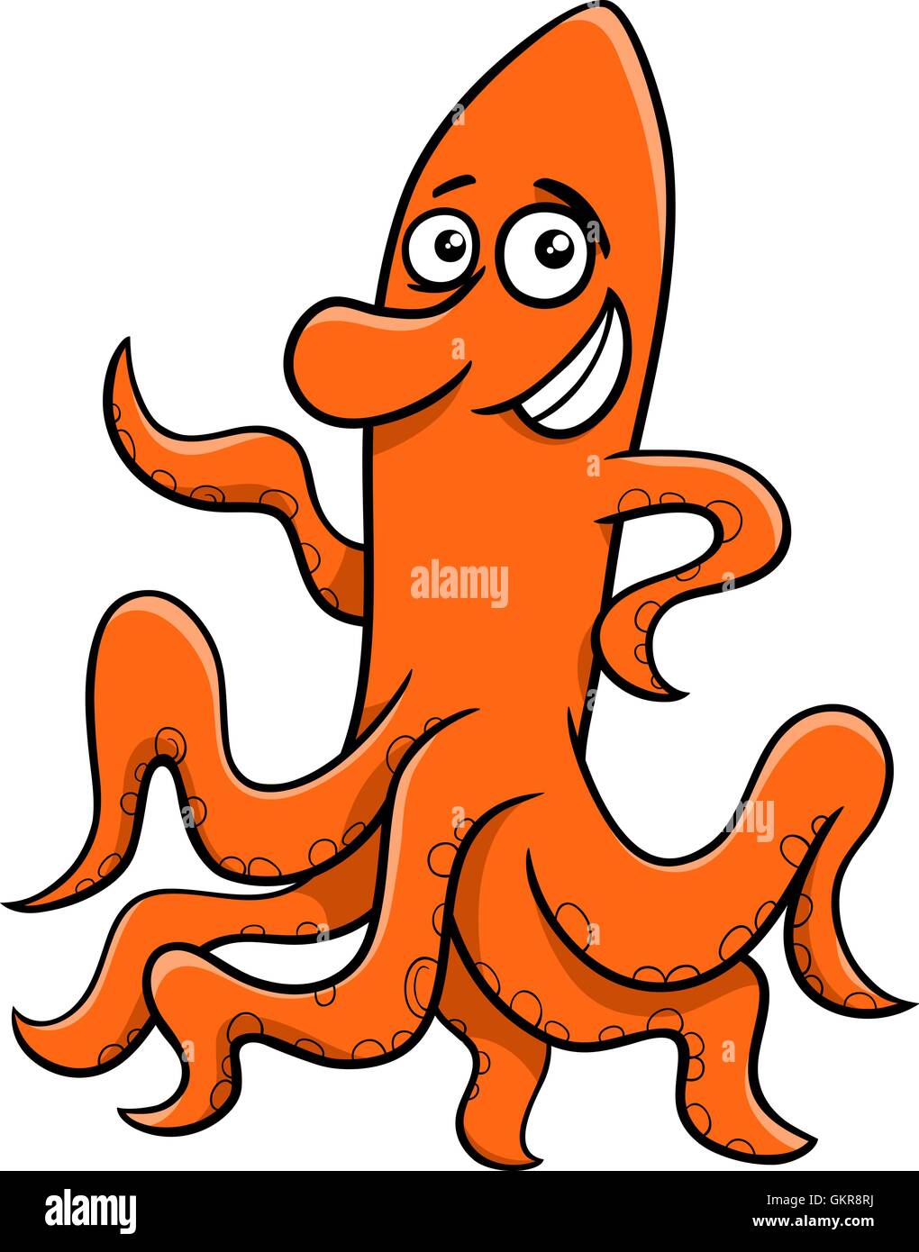 sea octopus cartoon illustration Stock Vector Image & Art - Alamy