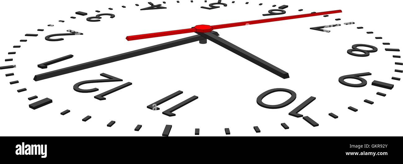 Clock face hands numbers Stock Vector Images - Alamy