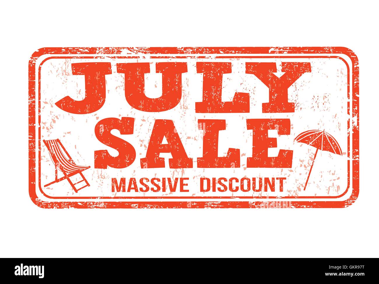 July sale stamp Stock Vector Image & Art - Alamy