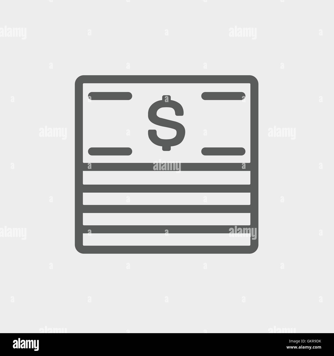 Dollar bills outline vector Stock Vector Images - Alamy