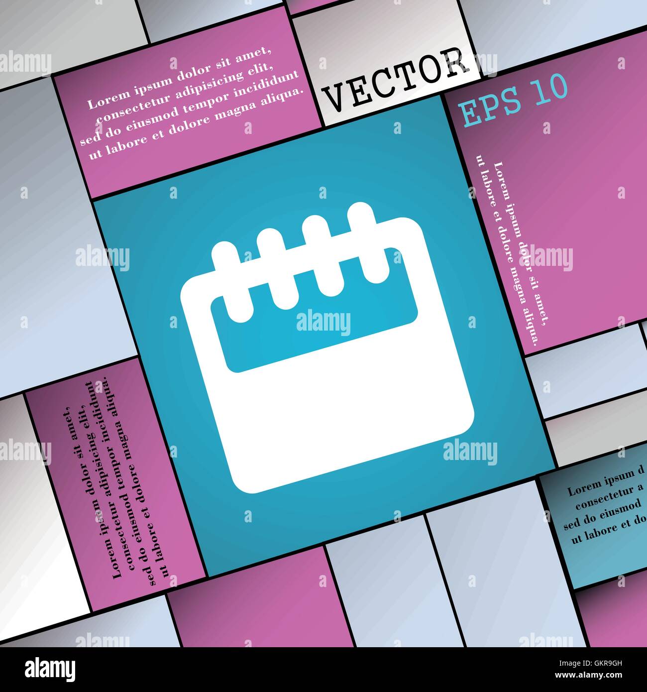 Notepad, calendar icon sign. Modern flat style for your design. Vector ...