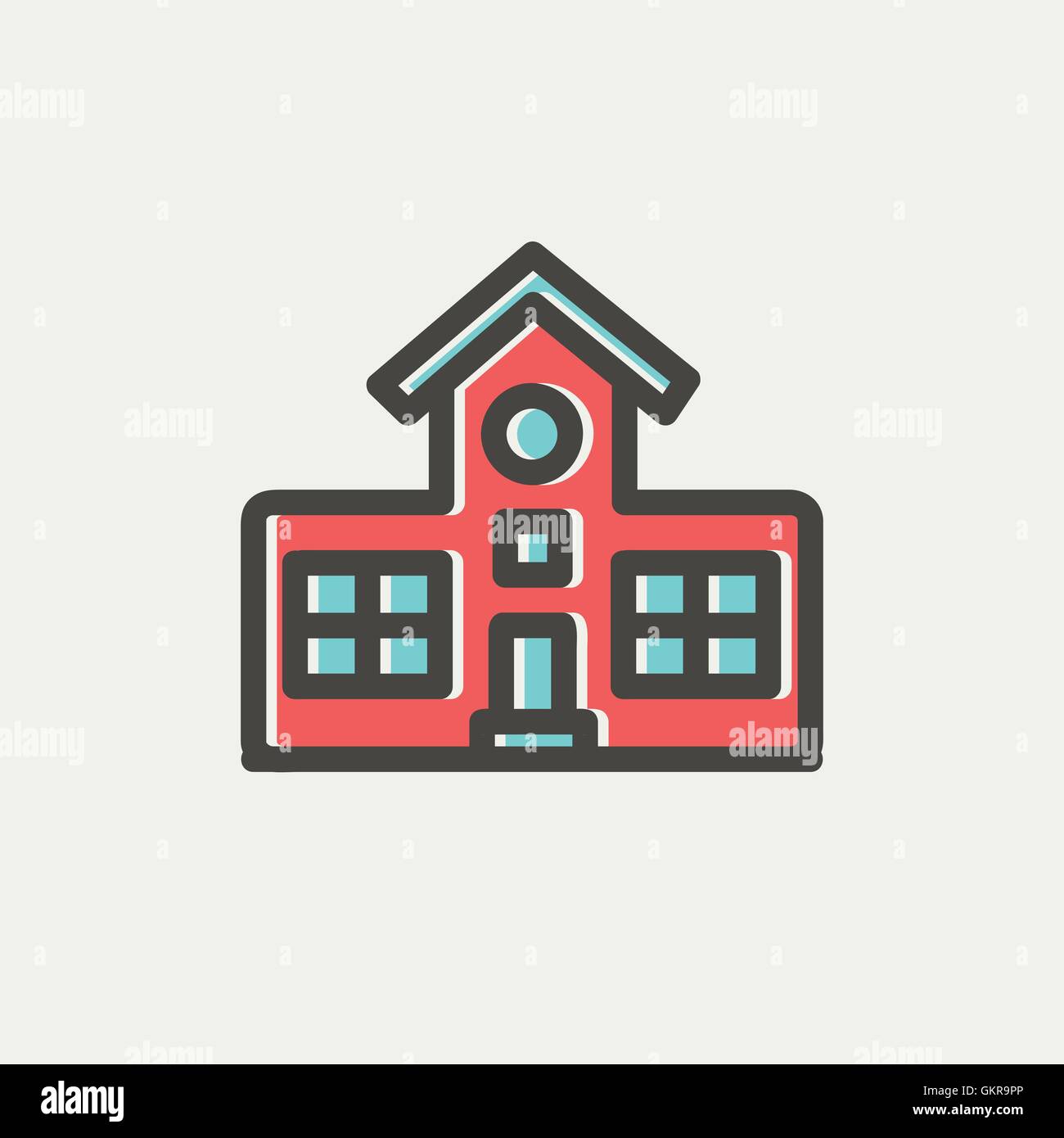 High school icon linear hi-res stock photography and images - Alamy