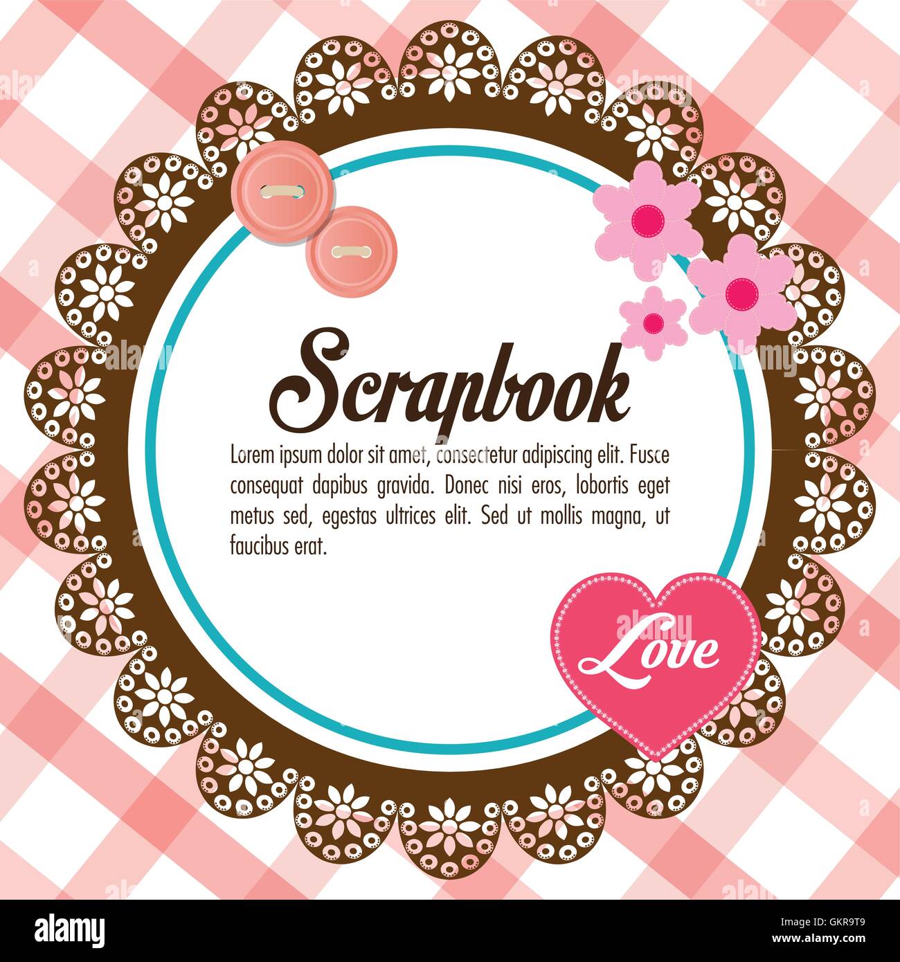 Scrap book flower Stock Vector Images - Alamy