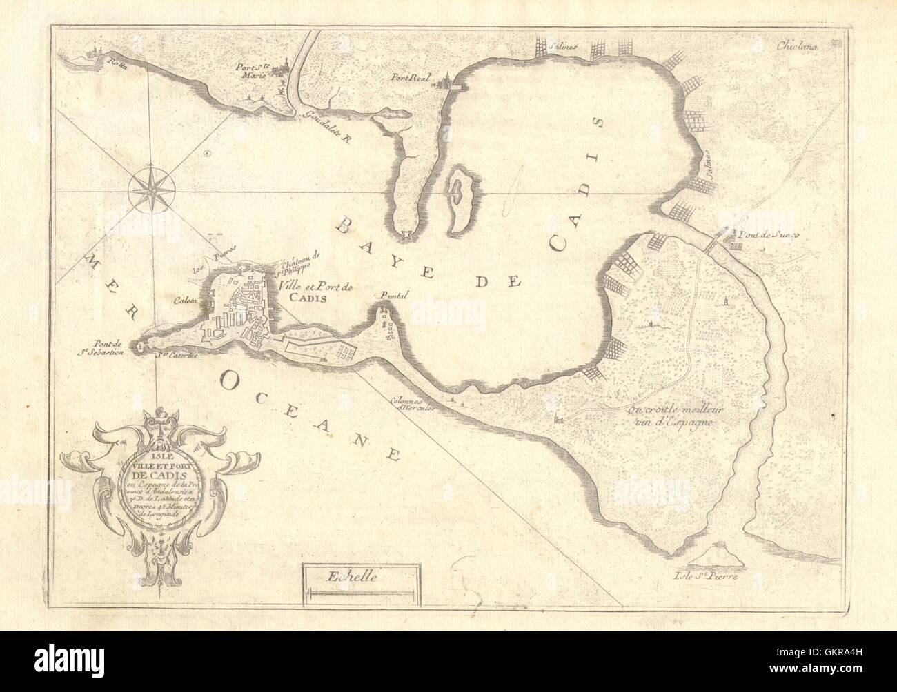 Map of cadiz 1705 hi-res stock photography and images - Alamy