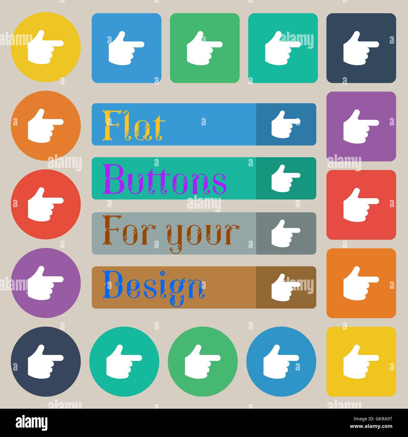 Hand pointing direction this way Stock Vector Images - Alamy