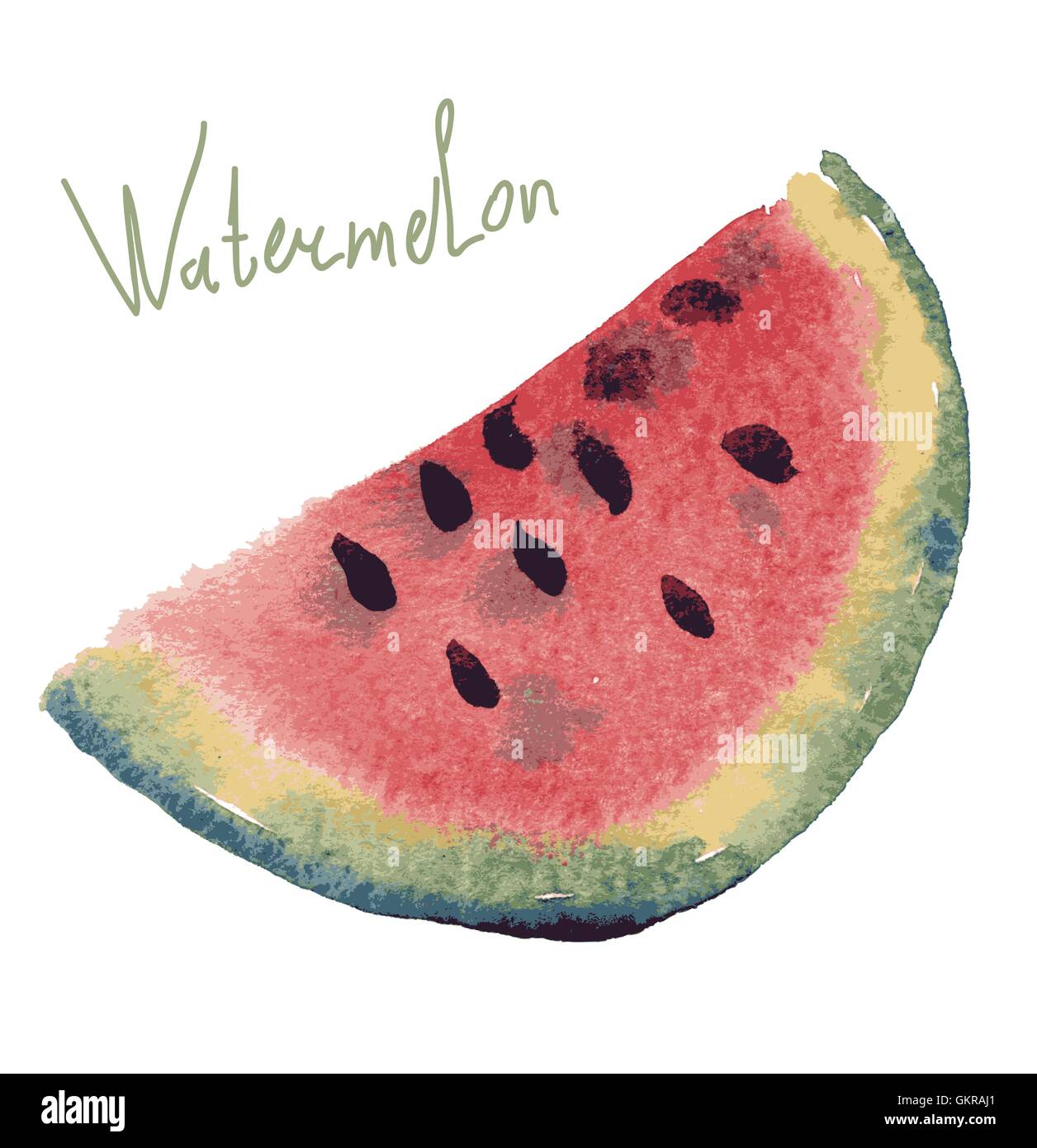 Watermelon watercolor Stock Vector Images - Alamy