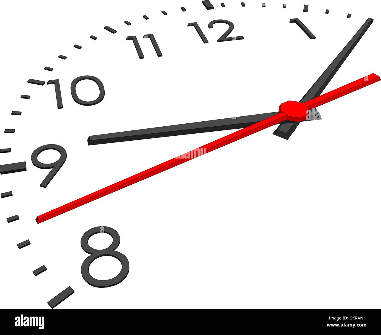Clock face close up Stock Vector Images - Alamy