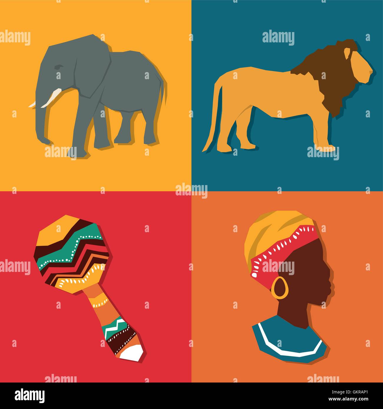 Flat illustration about africa design Stock Vector Image & Art - Alamy