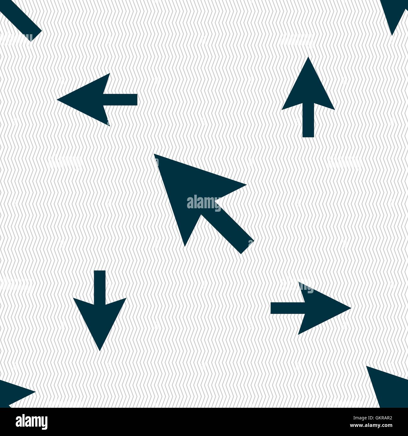 arrow cursor, computer mouse icon sign. Seamless pattern with geometric texture. Vector Stock ...