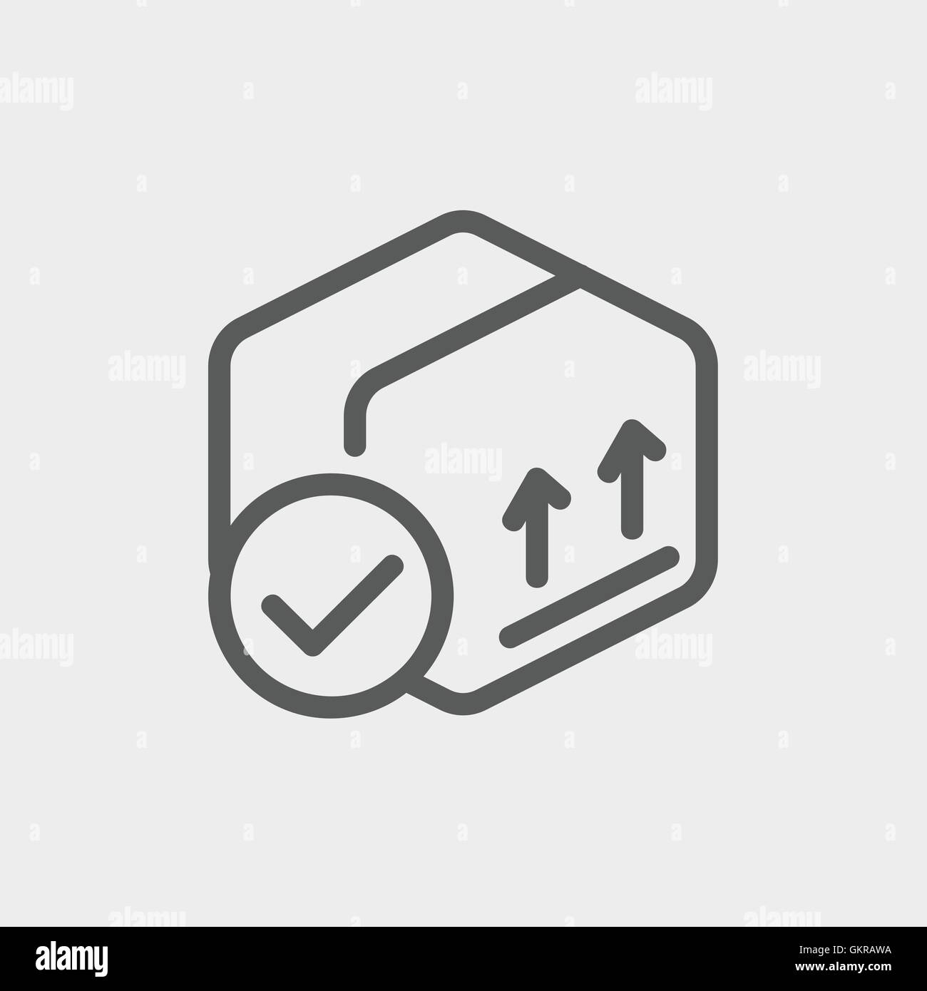 Delivery box check mark hi-res stock photography and images - Alamy