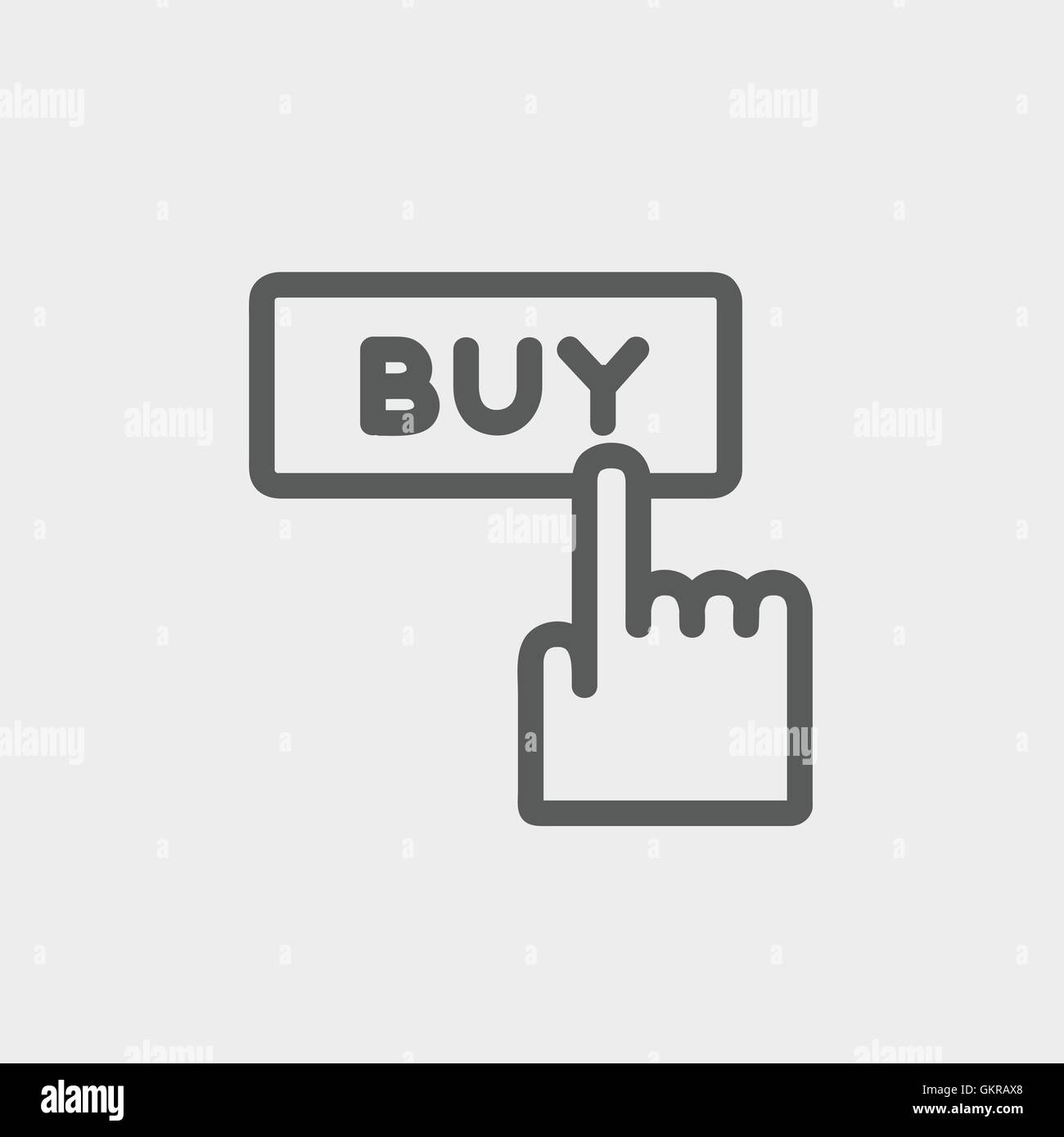 Finger pointing to buy sign thin line icon Stock Vector Image & Art - Alamy