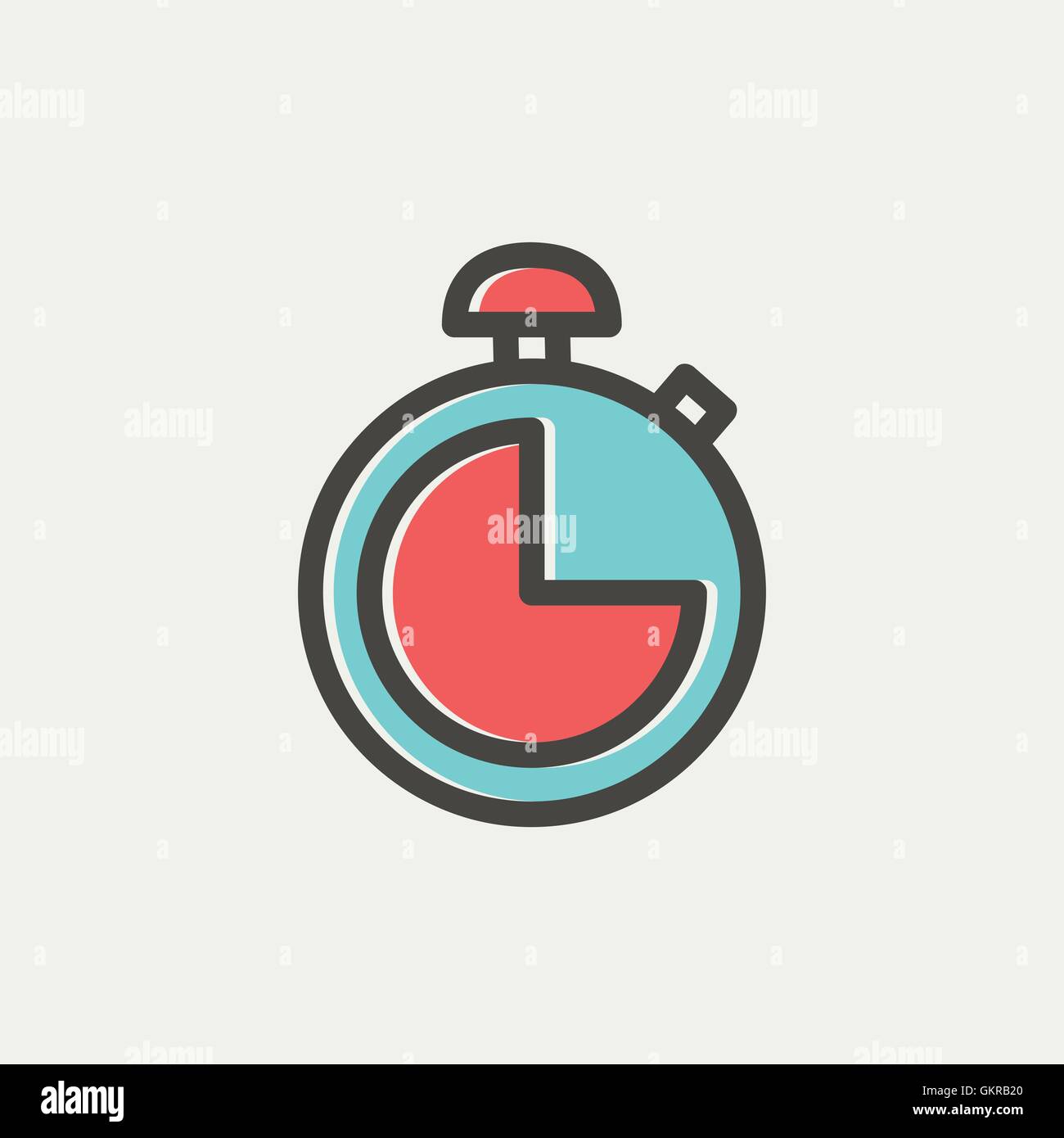 Stopwatch thin line icon Stock Vector Image & Art - Alamy