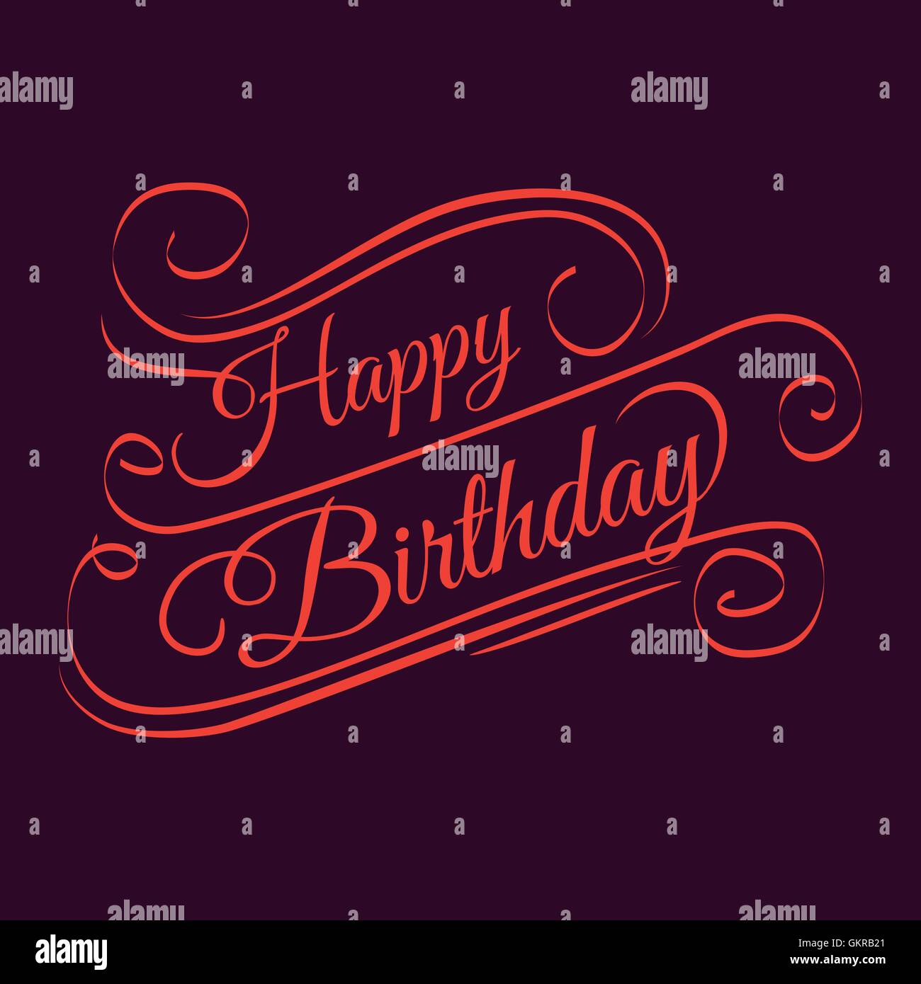 Birthday type design Stock Vector Images - Alamy
