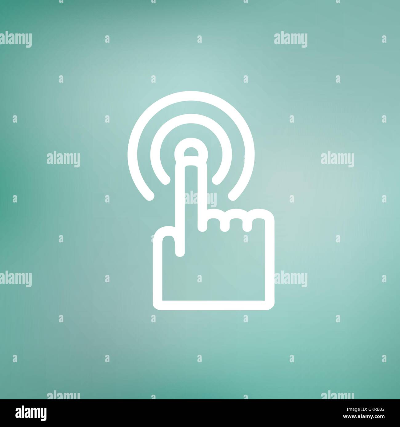 Finger pressing circles thin line icon Stock Vector Image & Art - Alamy