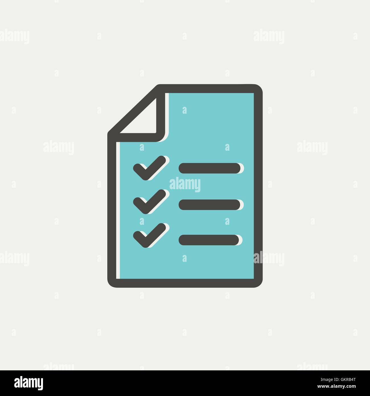 Check test icon outline Stock Vector Images - Alamy