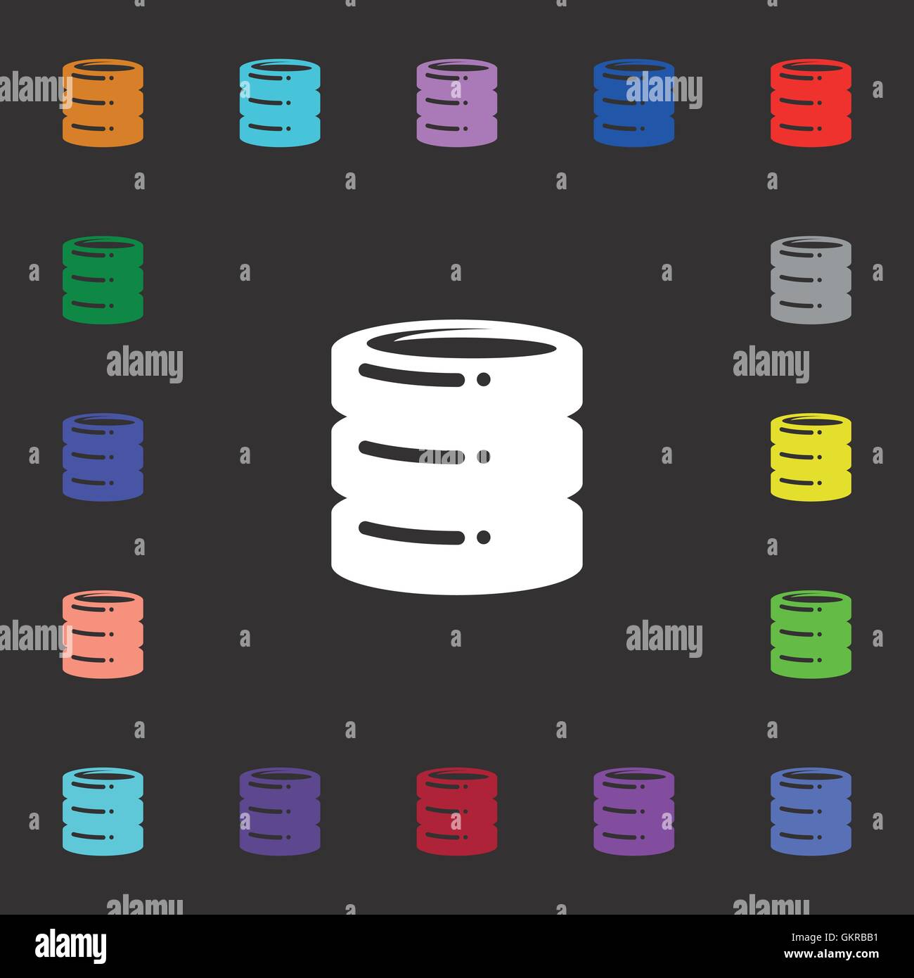 hard disk icon sign. Lots of colorful symbols for your design. Vector ...