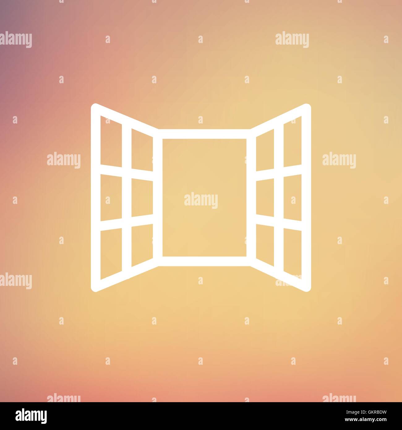 Open windows thin line icon Stock Vector Image & Art - Alamy