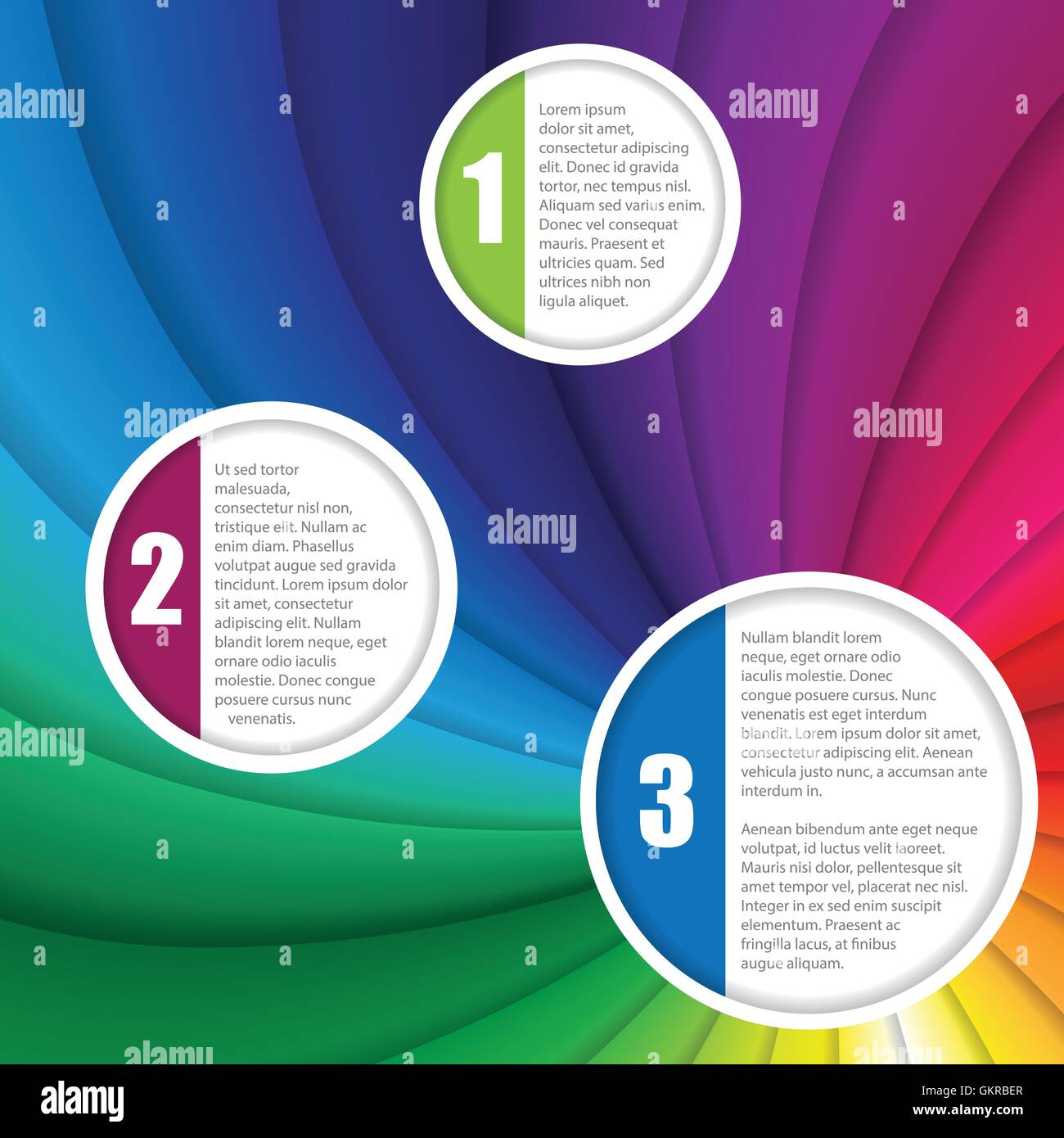 Infographic design with rainbow background Stock Vector Image & Art - Alamy