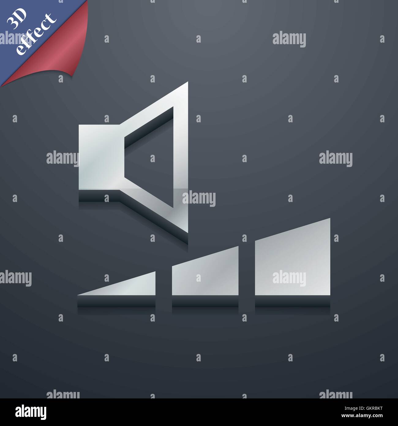 volume, sound icon symbol. 3D style. Trendy, modern design with space for your text Vector Stock ...
