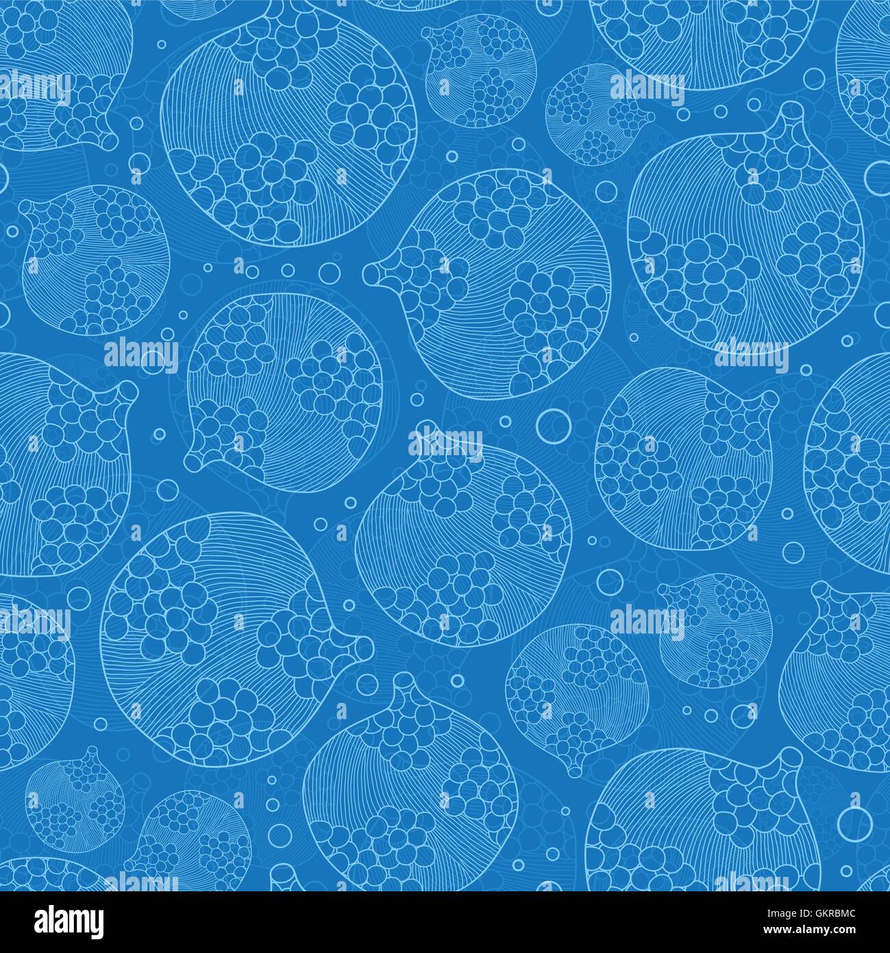 Vector aquatic abstract bubbles texture seambless pattern Stock Vector ...