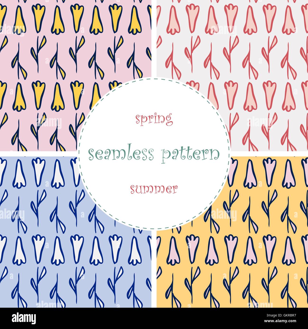 set of seamless pattern Stock Vector Image & Art - Alamy