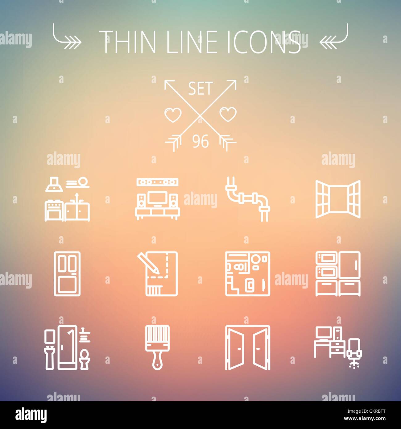 Thin line cross structure Stock Vector Images - Alamy