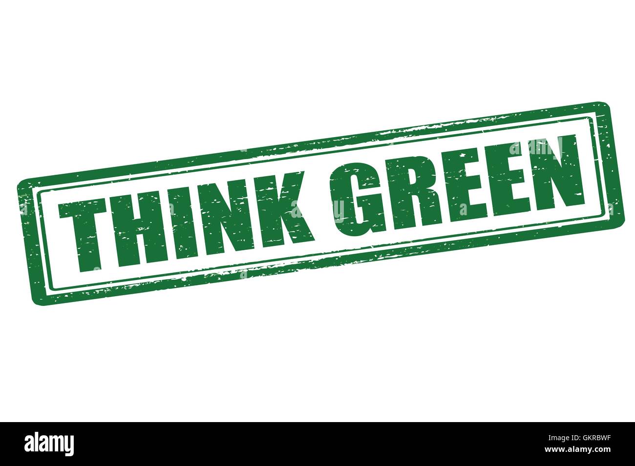 Think green stamp Stock Vector Images - Alamy