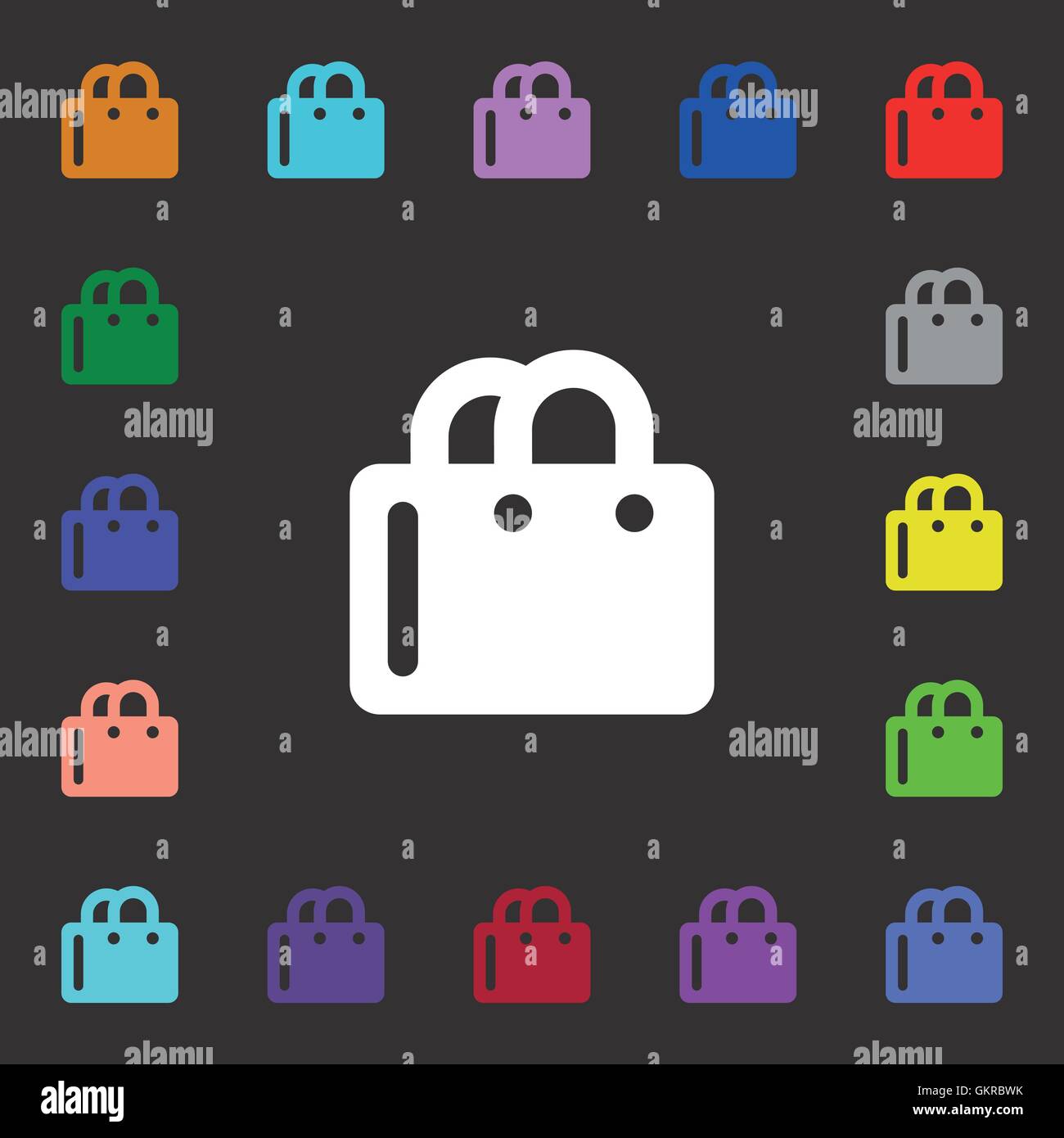 shopping bag icon sign. Lots of colorful symbols for your design ...