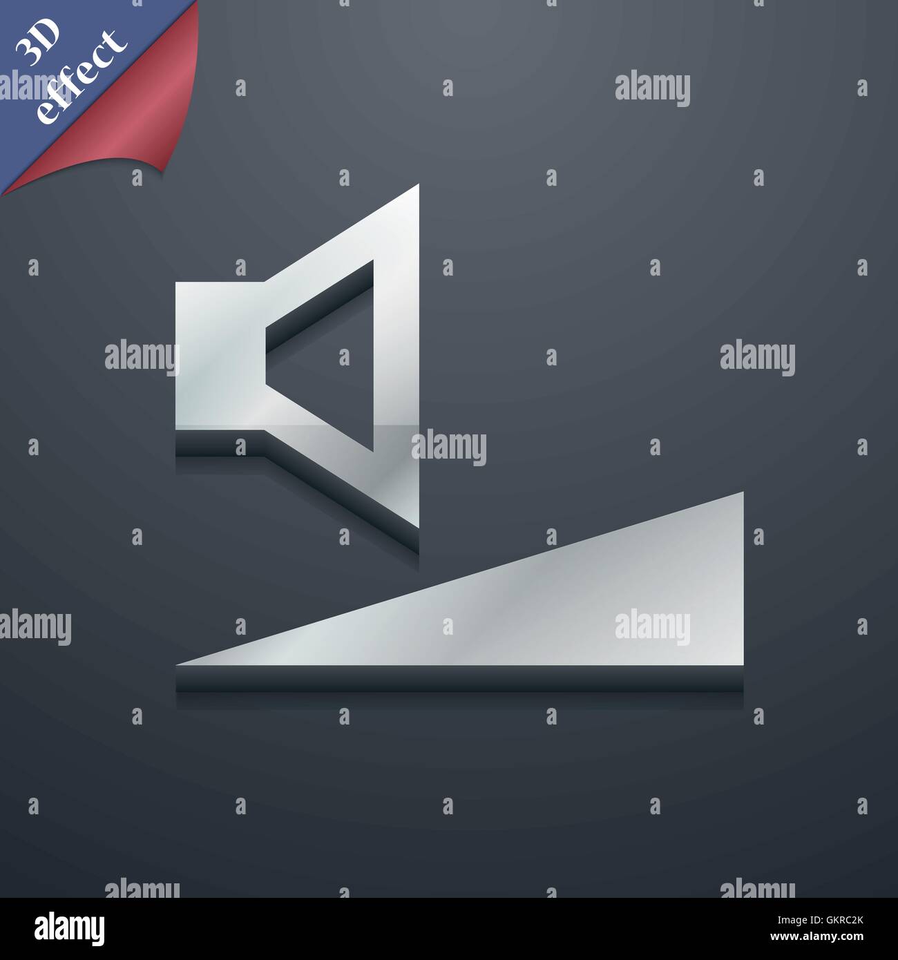 volume, sound icon symbol. 3D style. Trendy, modern design with space ...