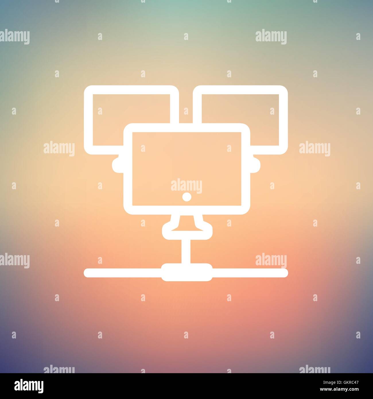 Line art set devices Stock Vector Images - Alamy