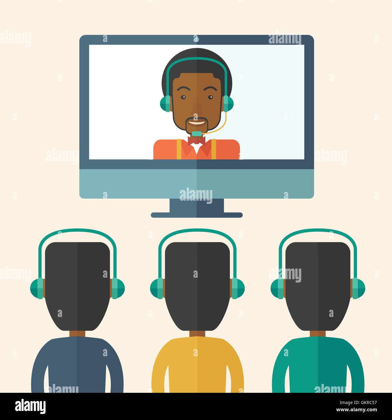 African american group employees Stock Vector Images - Alamy