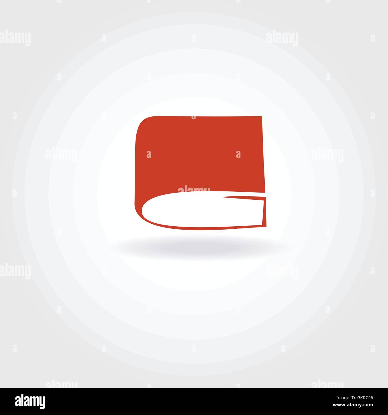 Book store or library logo sign. Open red book icon Stock Vector Image ...