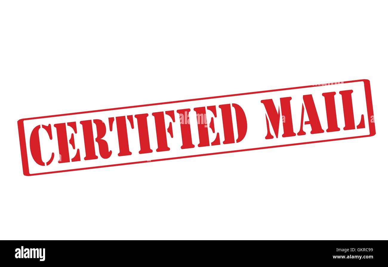 Certified mail stamp hi-res stock photography and images - Alamy